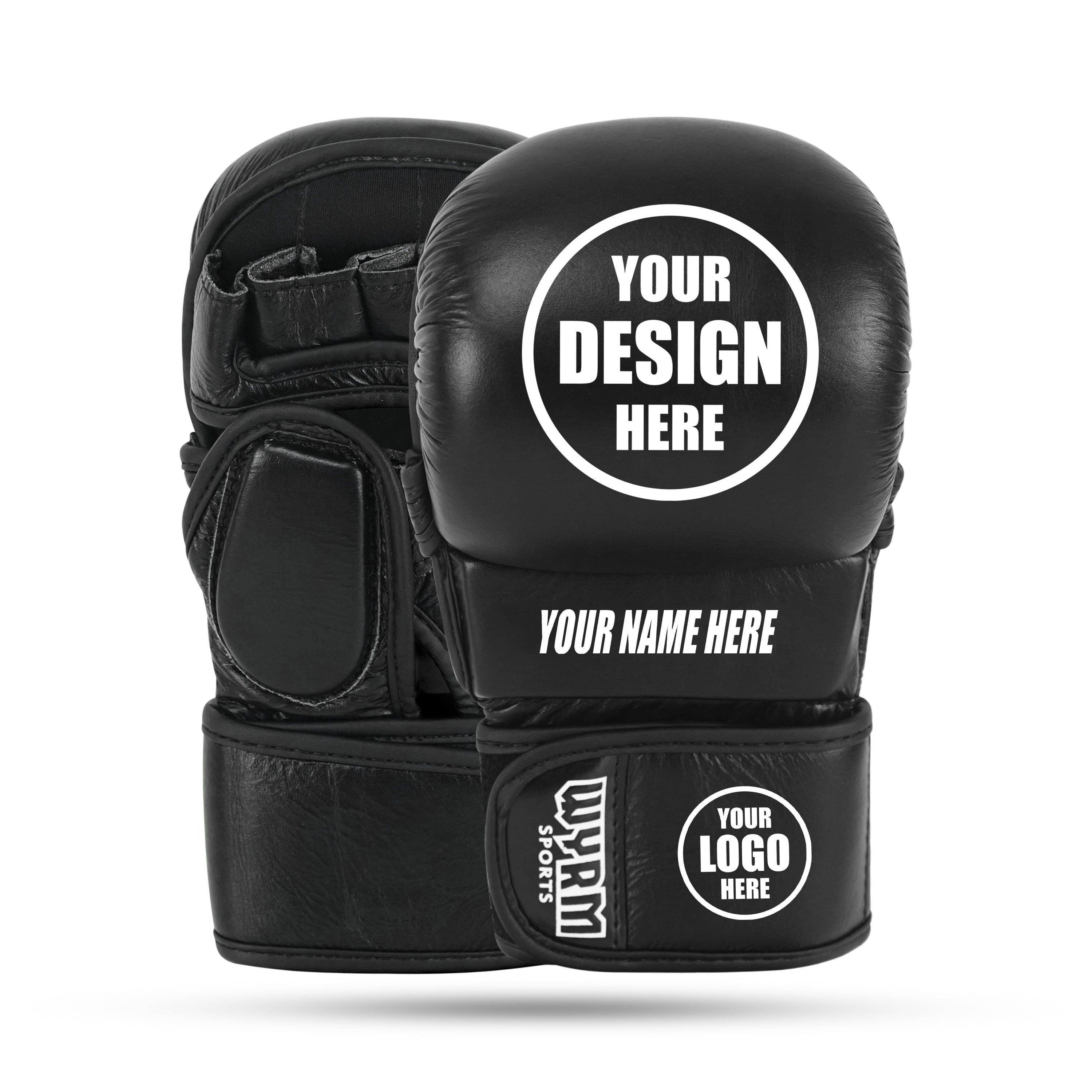 Custom Black MMA Training Gloves – Wyrm Sports
