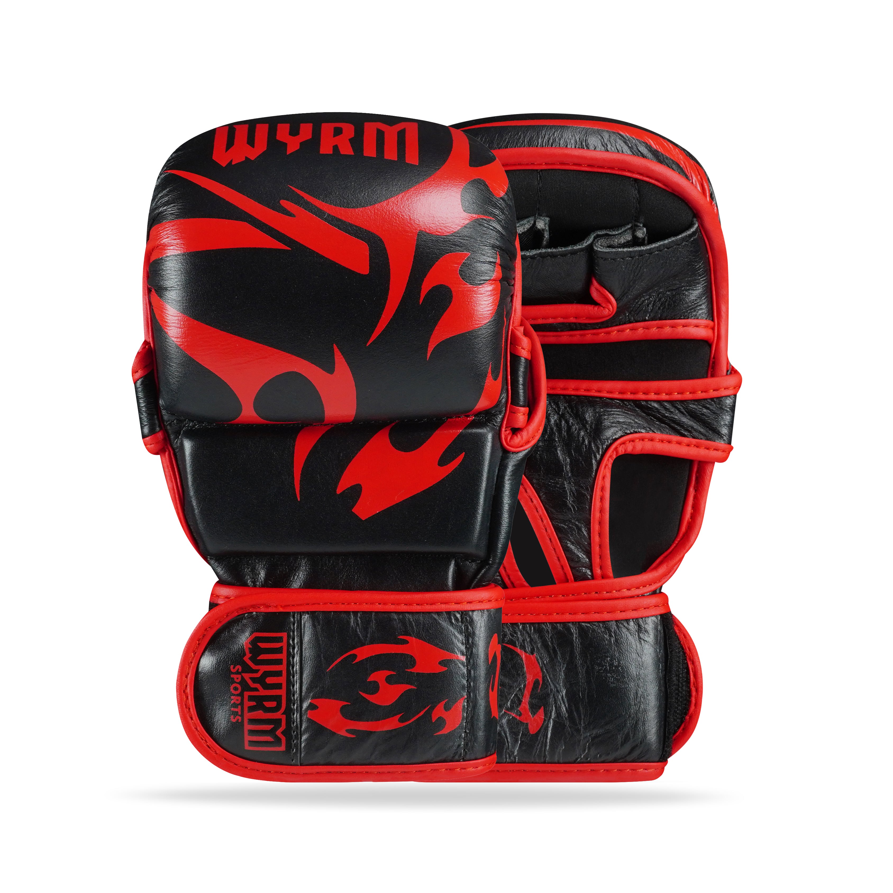 Canelo Black/Red Genuine Leather MMA Training Gloves – Wyrm Sports