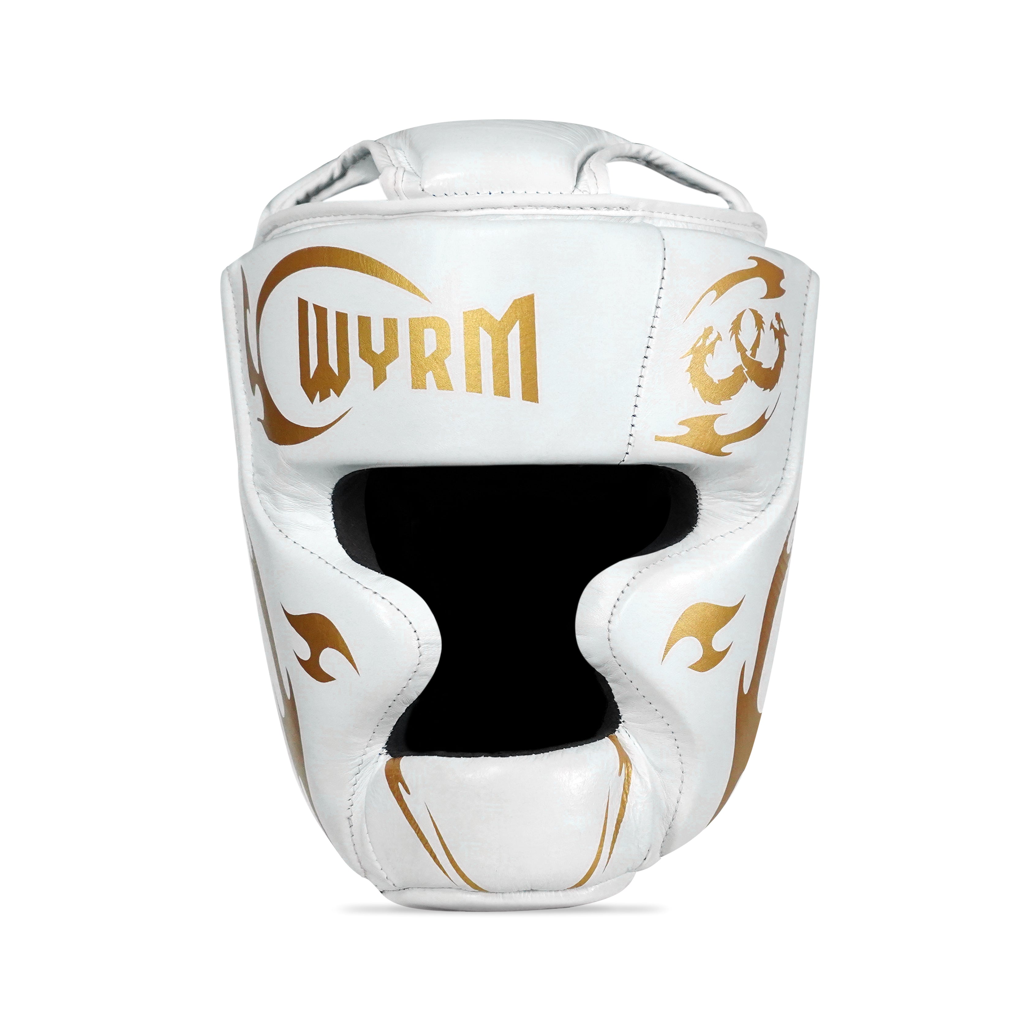 Canelo White/Gold Head Guard – Wyrm Sports