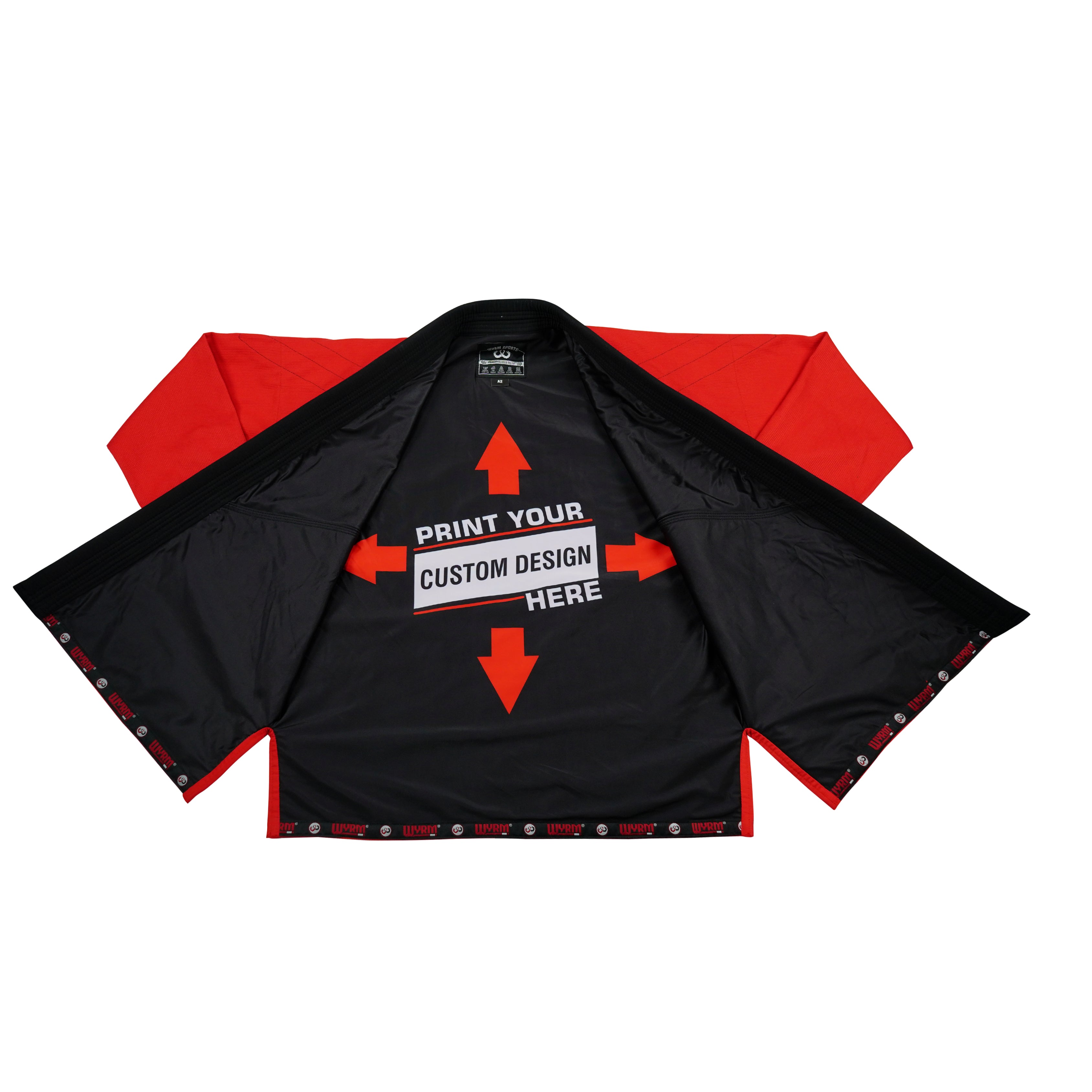 Premium Custom Red with Black Lapel Brazilian Jiu Jitsu Gi – Wyrm Sports