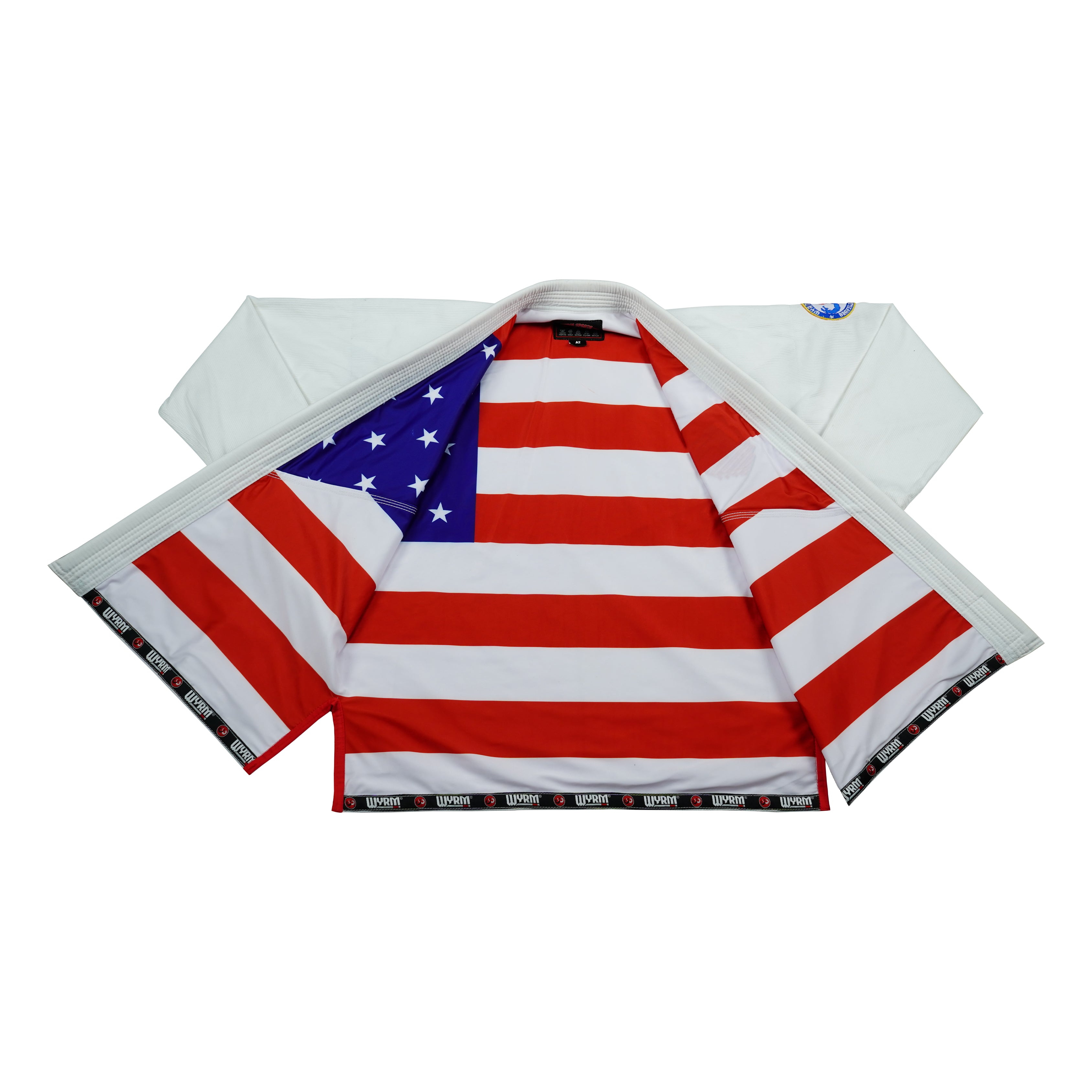 American White Brazilian Jiu Jitsu Gi With Built-in Rash Guard – Wyrm ...
